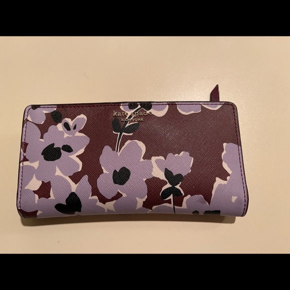 kate spade | Bags | Kate Spade Purple Floral Wallet | Poshmark